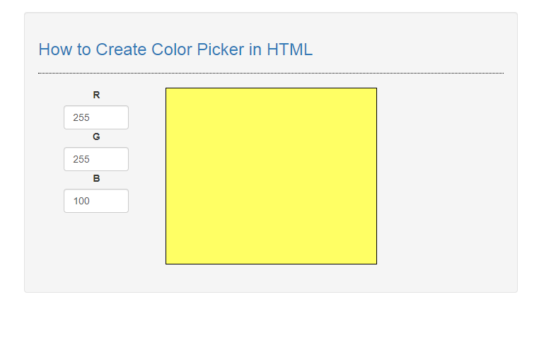 How To Create A Color Picker In HTML Using JQuery SourceCodester